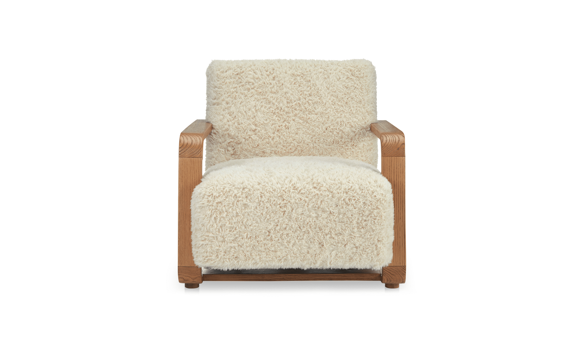 Eckersley Cream Faux Fur Lounge Chair by Moe’s Home - Concepts Furniture