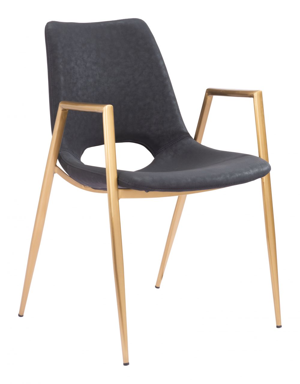 Desi Black/Gold Dining Chair by Zuo Modern (Set of 2) - Concepts Furniture